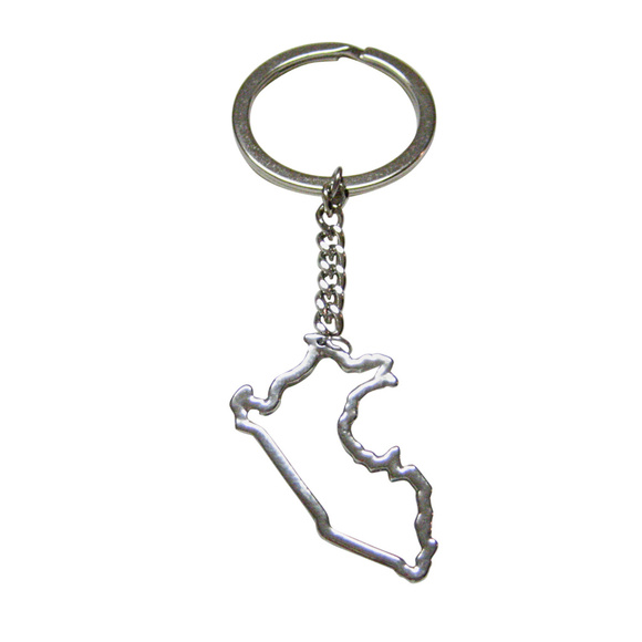 Kiola Designs | Accessories | Peru Map Outline Keychain | Poshmark